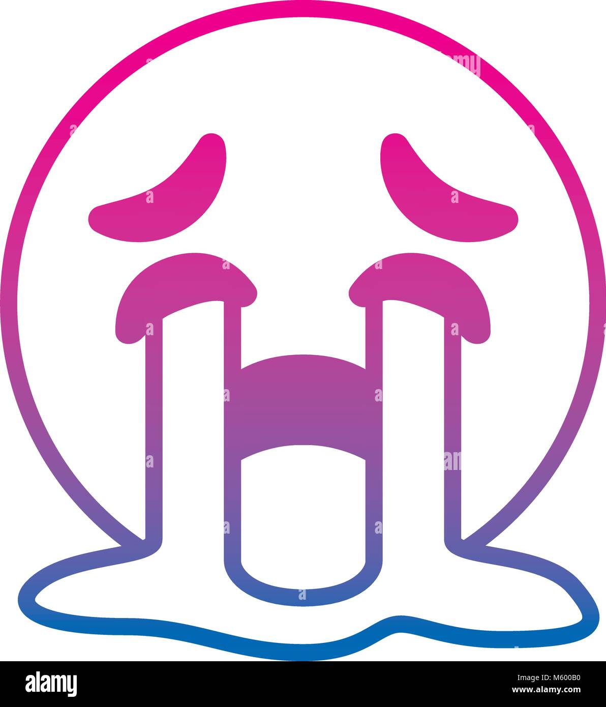 cute smile emoticon crying expression Stock Vector Image & Art - Alamy