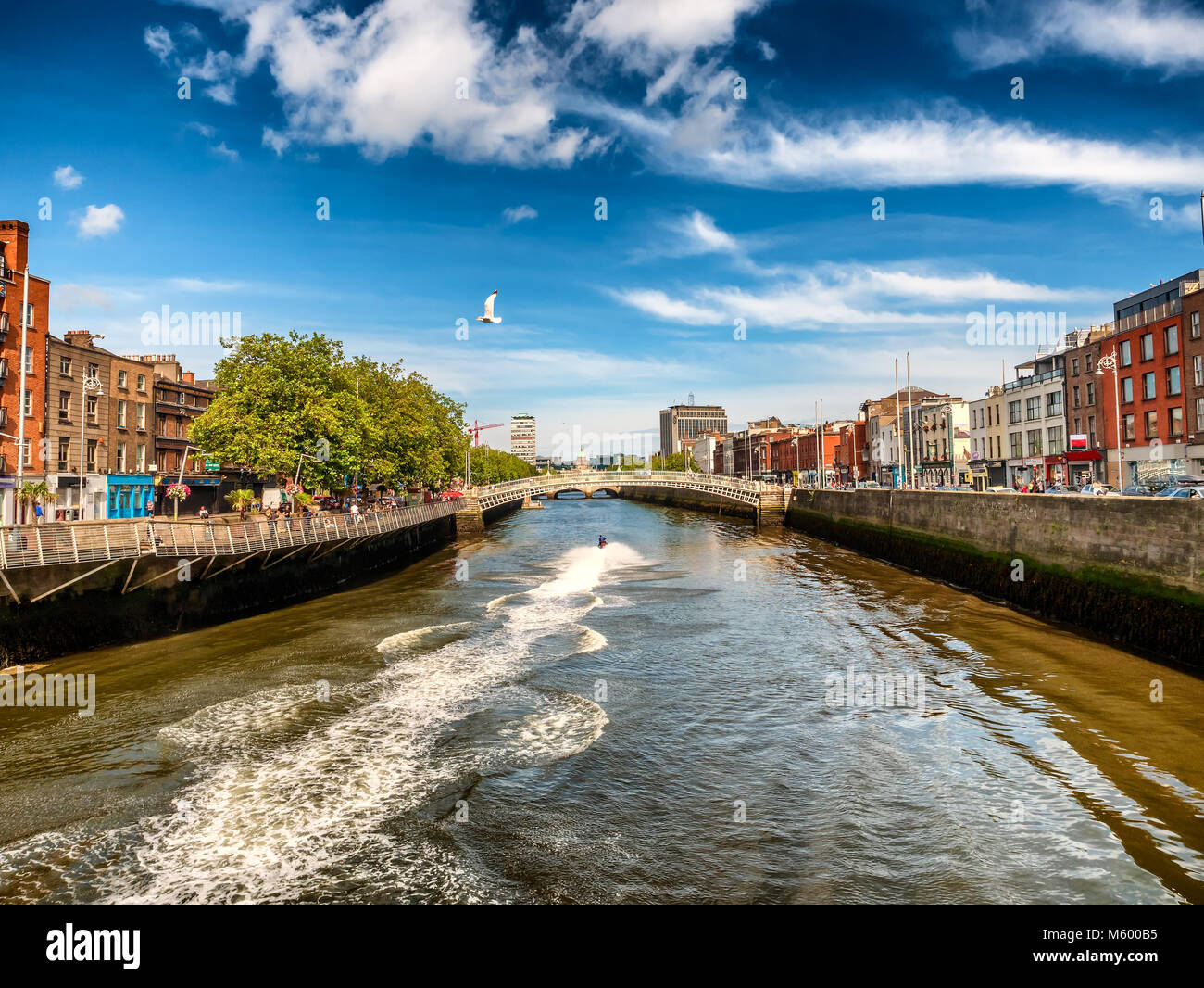 Halfpenny bridge in Dublin Ireland Stock Photo - Alamy