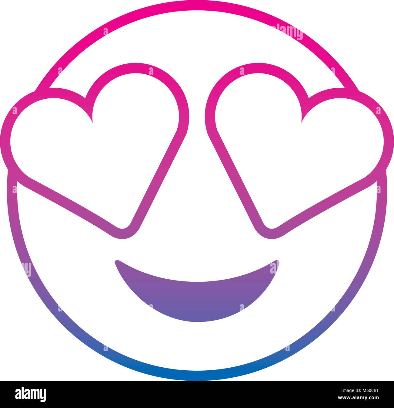 emoticon cartoon face in love expression Stock Vector Image & Art - Alamy