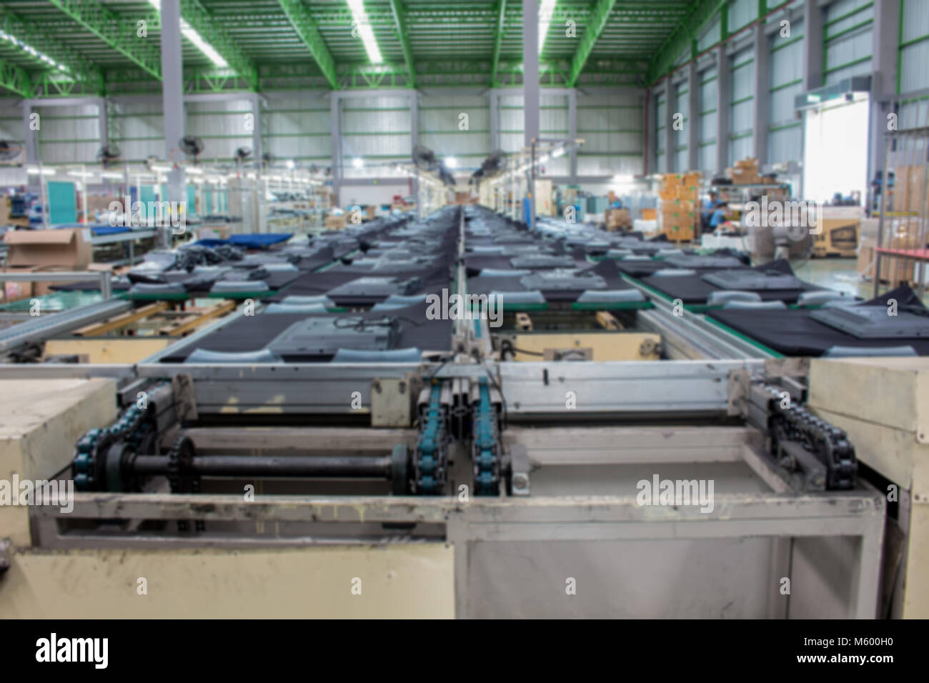 The conveyor chain, and conveyor belt is on production line Stock Photo ...