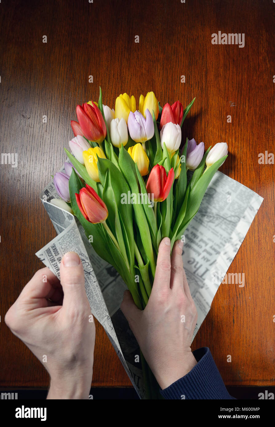 Making tulips bouquet hi-res stock photography and images - Alamy