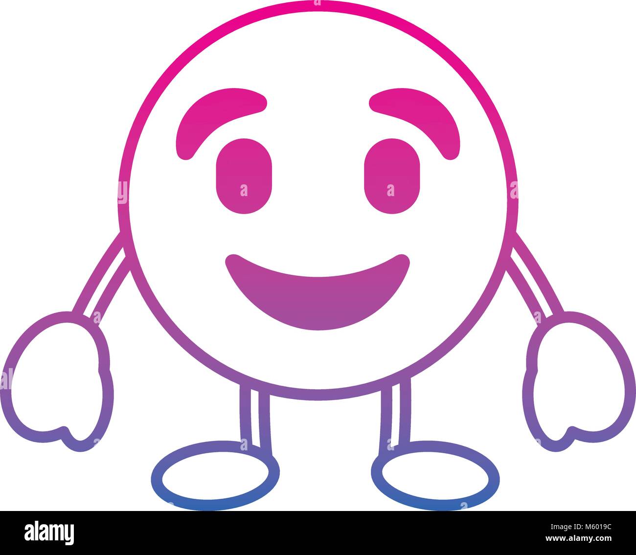 emoticon cartoon face happy character Stock Vector Image & Art - Alamy