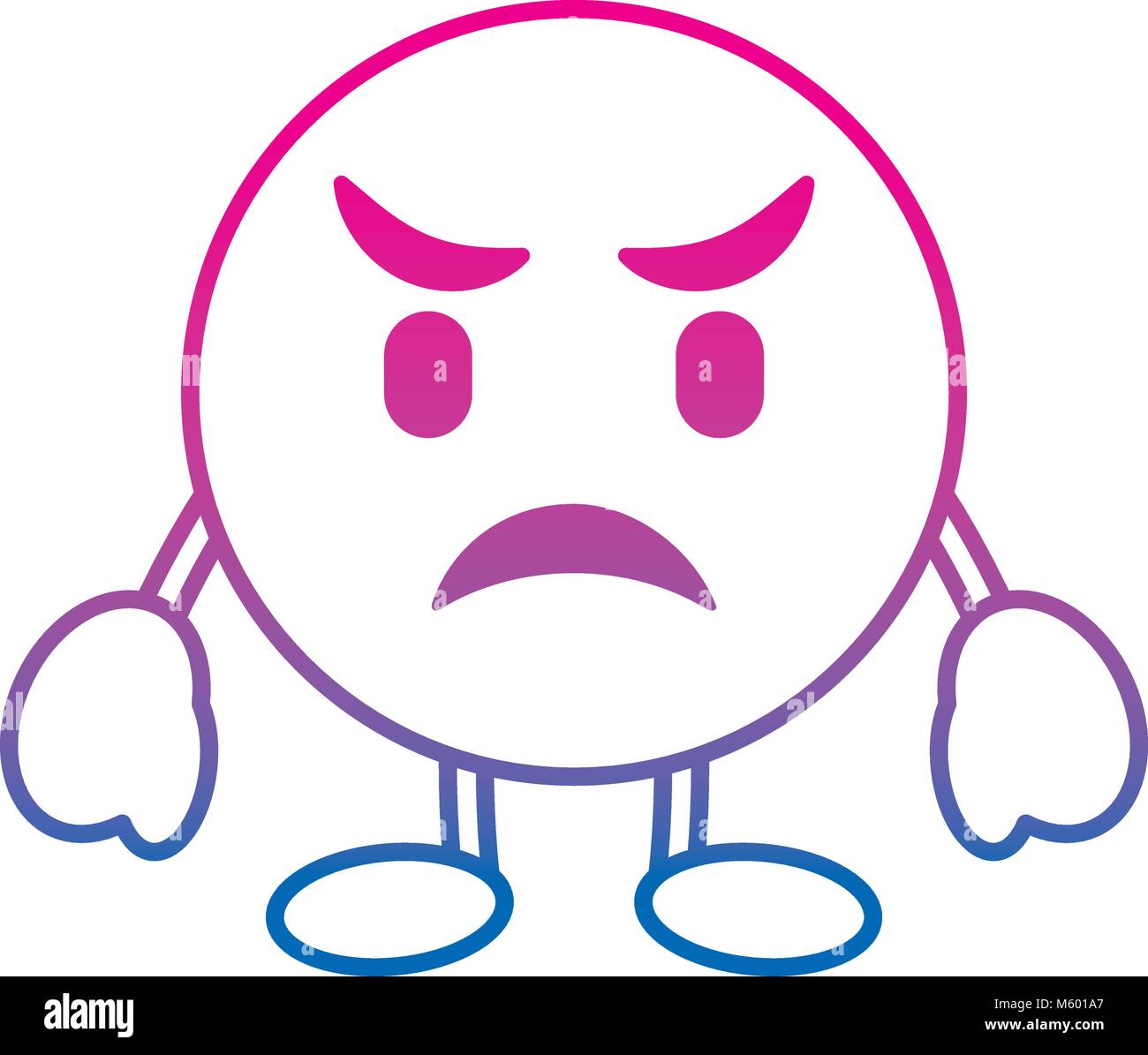 red emoticon cartoon face angry character Stock Vector Image & Art - Alamy