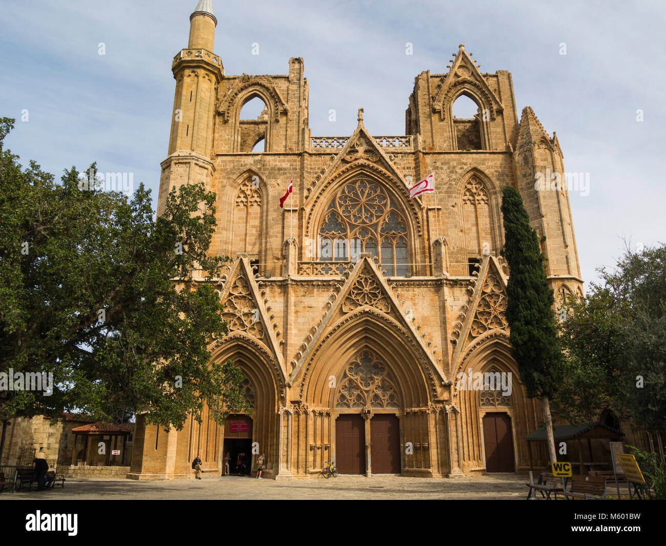 Huge honey-colored Lala Mustafa Pasha Mosque which was a Gothic ...