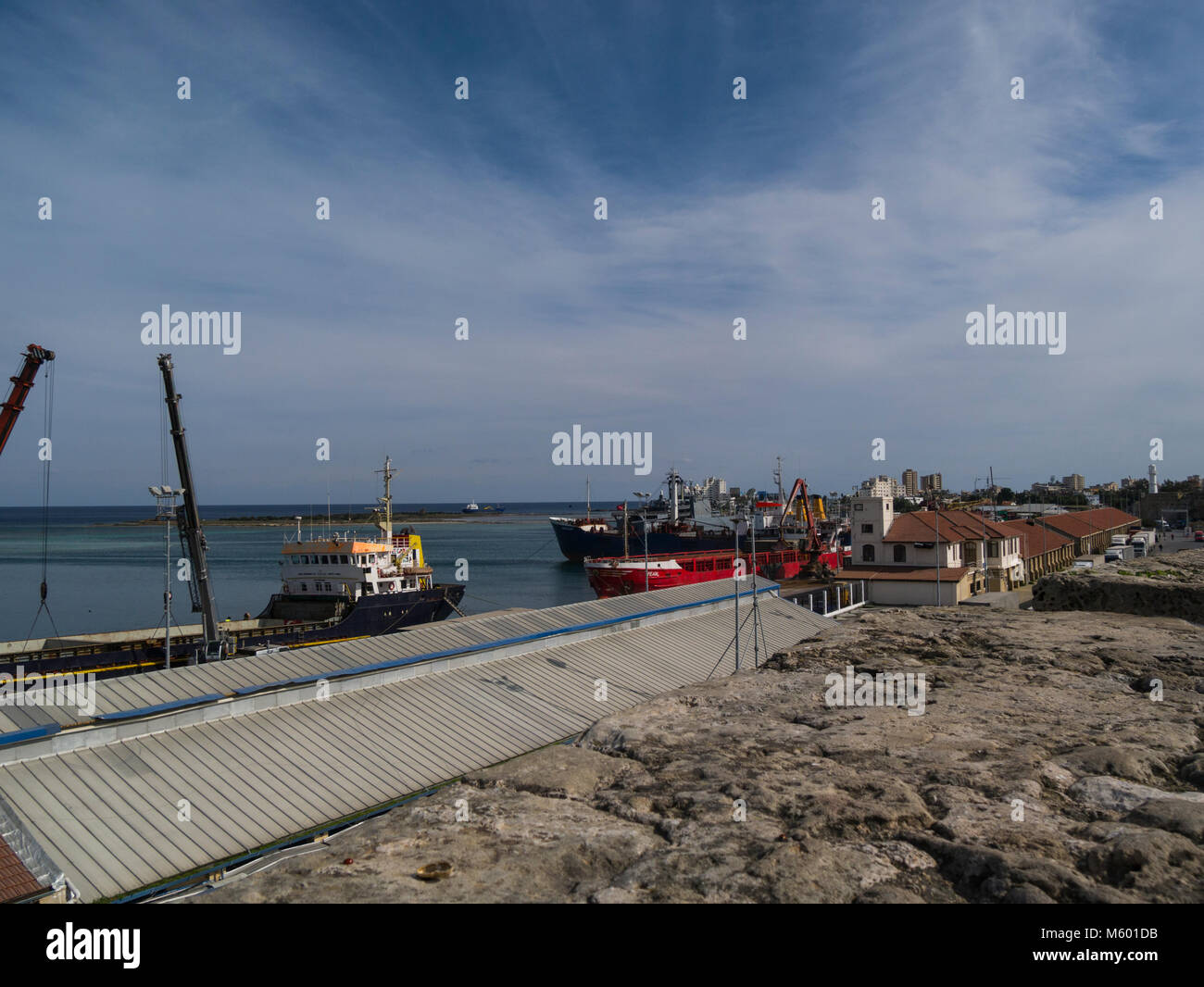 View towards busy deep water harbour hi-res stock photography and ...