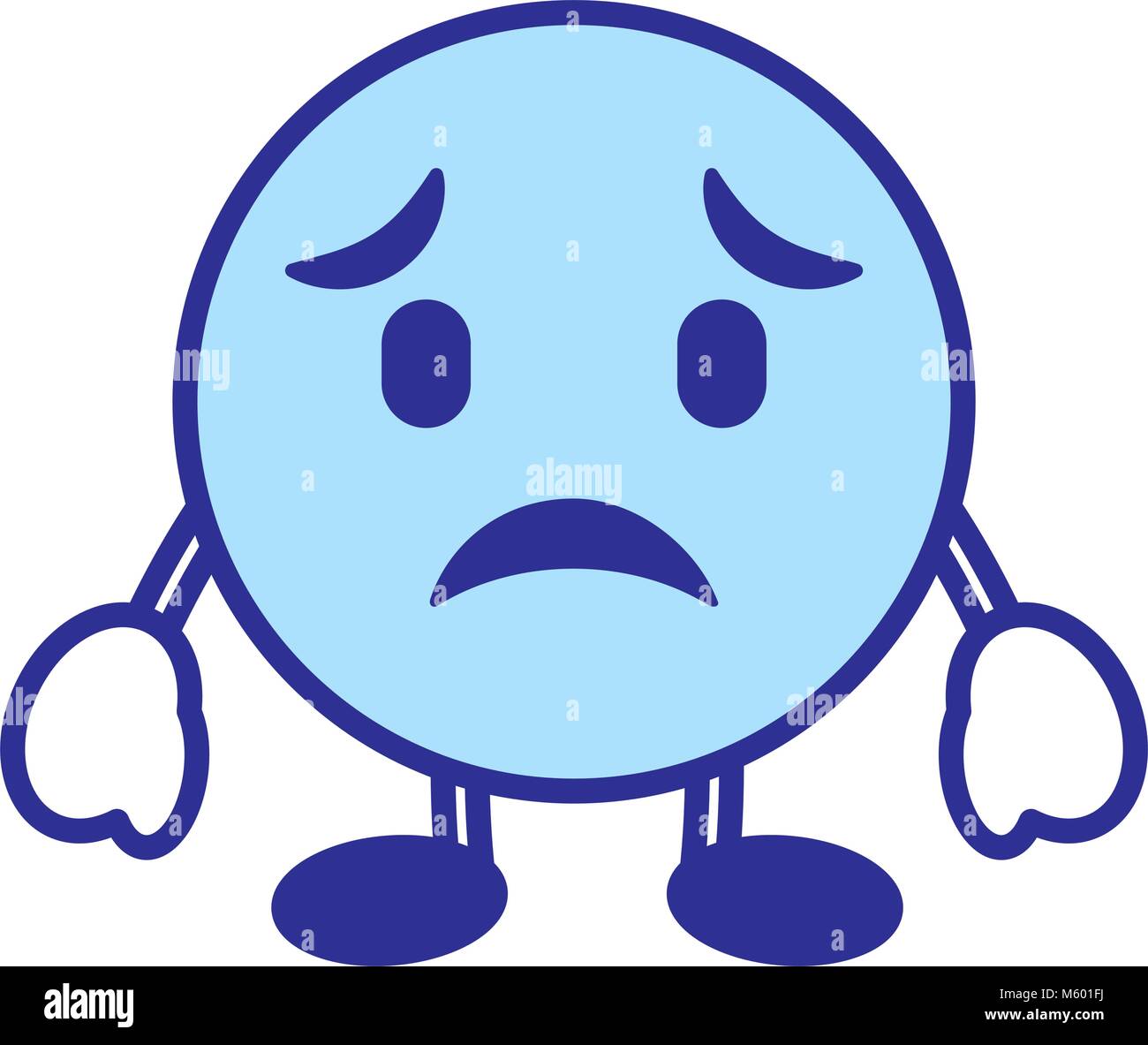 Blue Sad Faces Clip Art