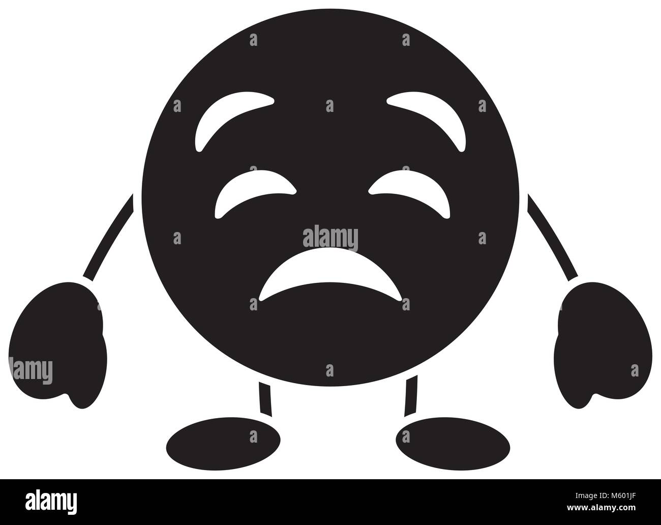 purple emoticon cartoon face sad character Stock Vector Image & Art - Alamy