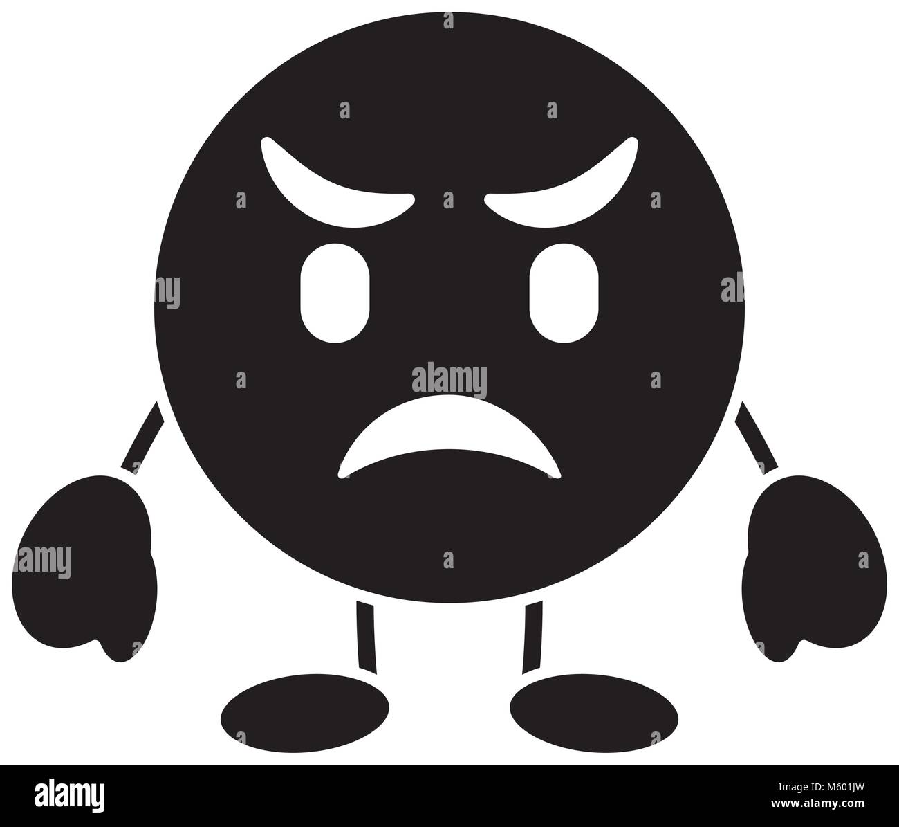 red emoticon cartoon face angry character Stock Vector Image & Art - Alamy