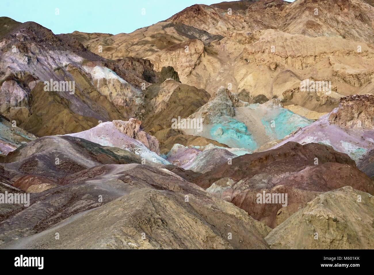 Colourful rocks of Artists Palette in Death Valley, California Stock ...