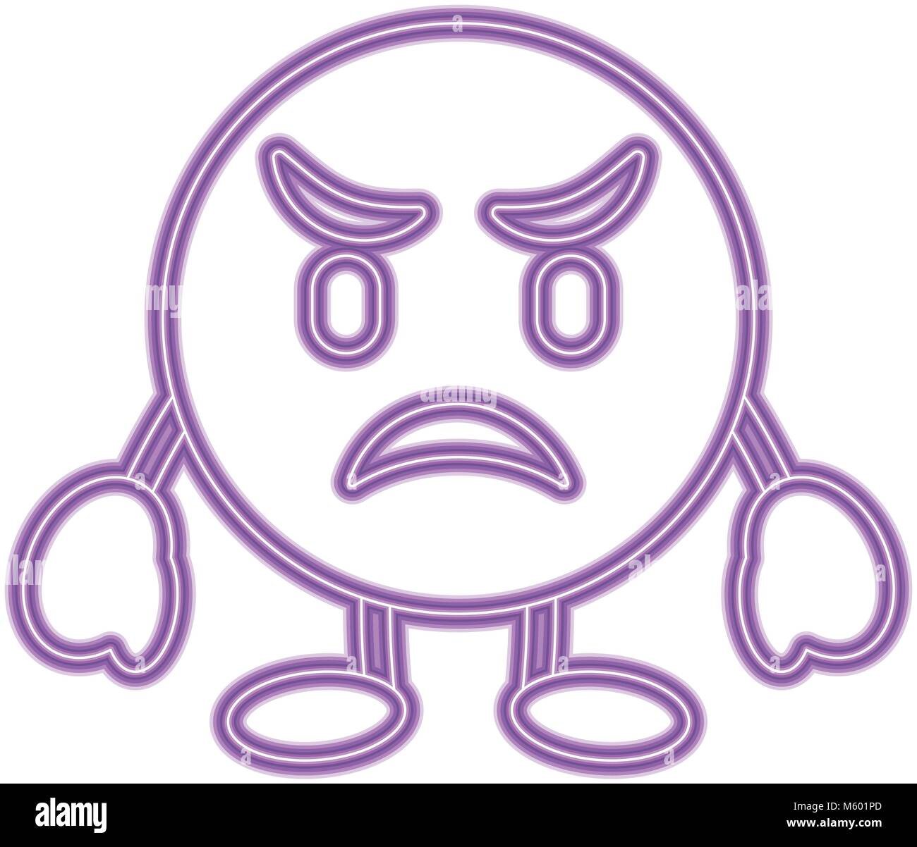 red emoticon cartoon face angry character Stock Vector Image & Art - Alamy