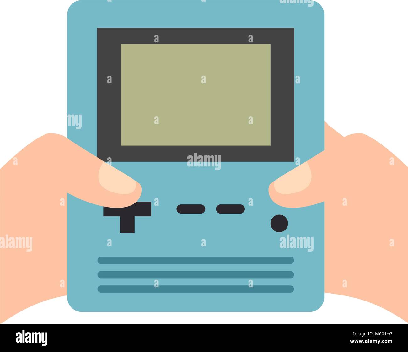 hands holding retro video game console Stock Vector Image & Art - Alamy