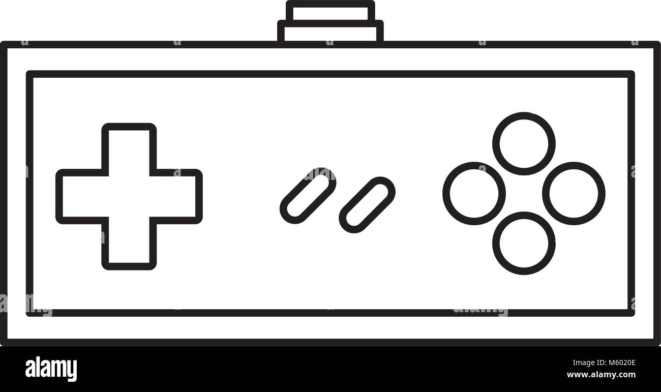 video game controller retro push button Stock Vector Image & Art - Alamy