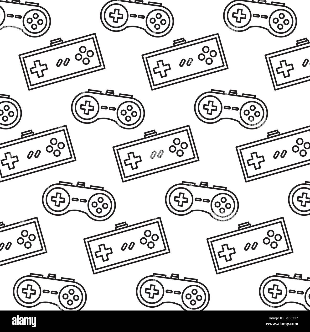video game controller background devices retro pattern Stock Vector ...