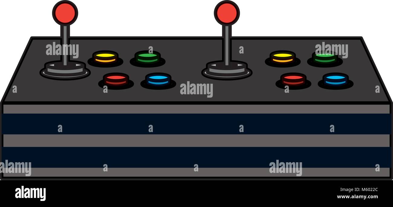 video game control joystick retro technology Stock Vector Image & Art ...