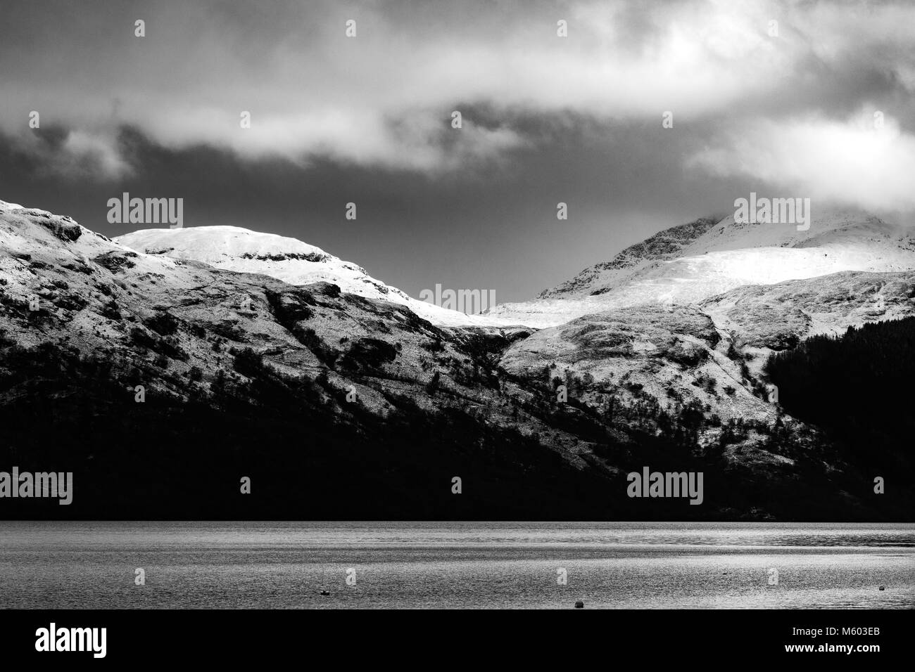 Majestic panorama snow capped Black and White Stock Photos & Images - Alamy
