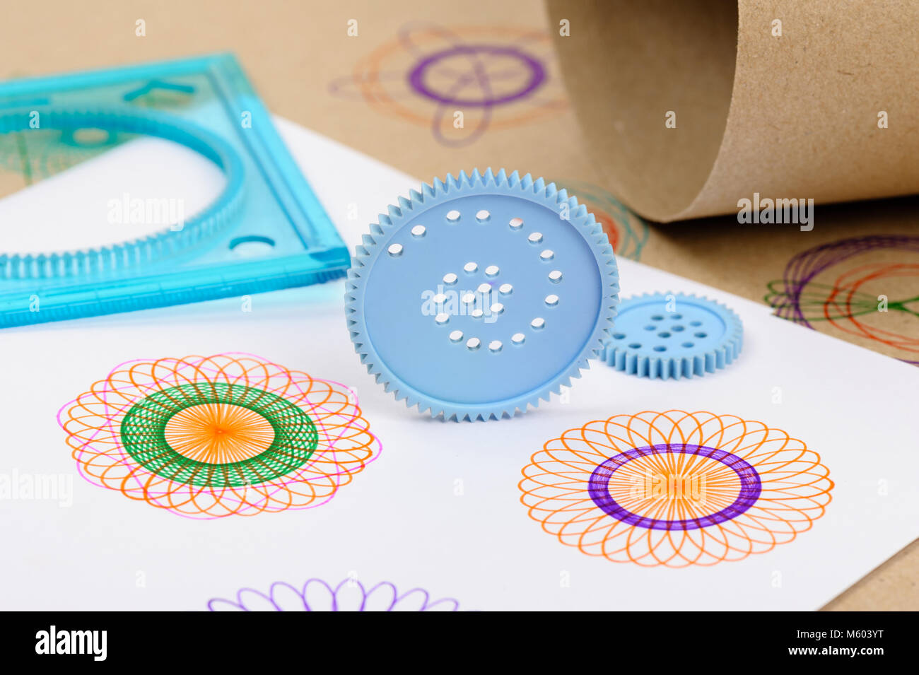 Spirograph gear hi-res stock photography and images - Alamy