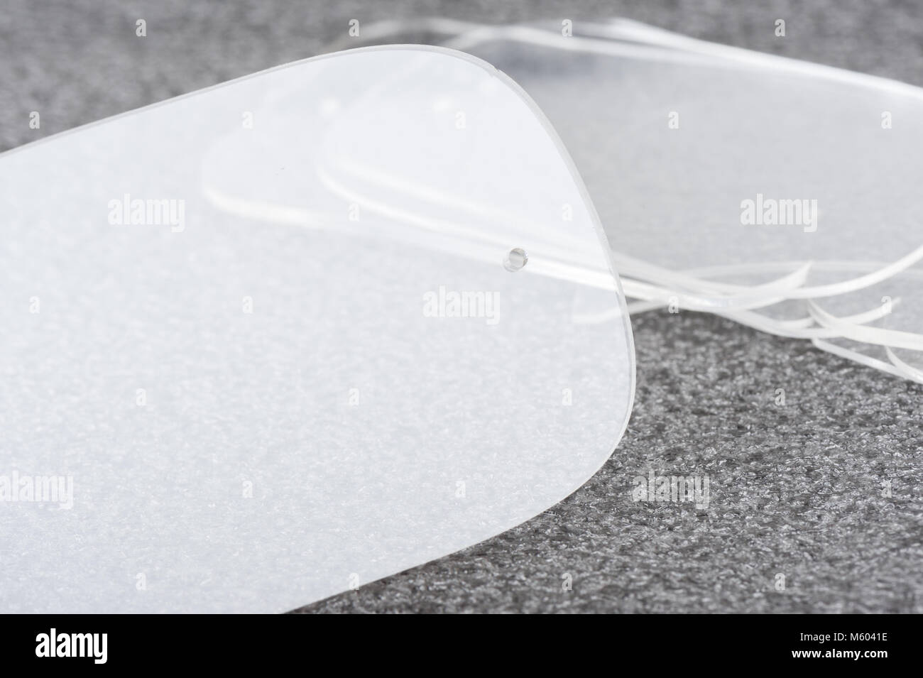 closeup clear acrylic template, acrylic plastic material Stock Photo ...