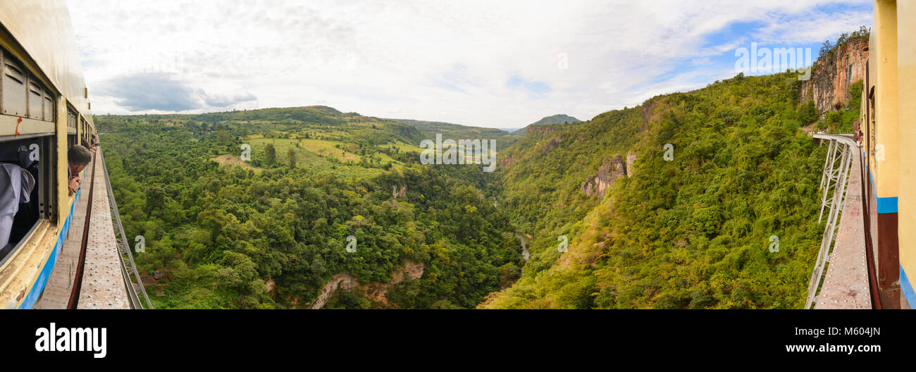 Nawnghkio: Goteik viaduct (Gohteik, Gok Teik), railway trestle bridge ...