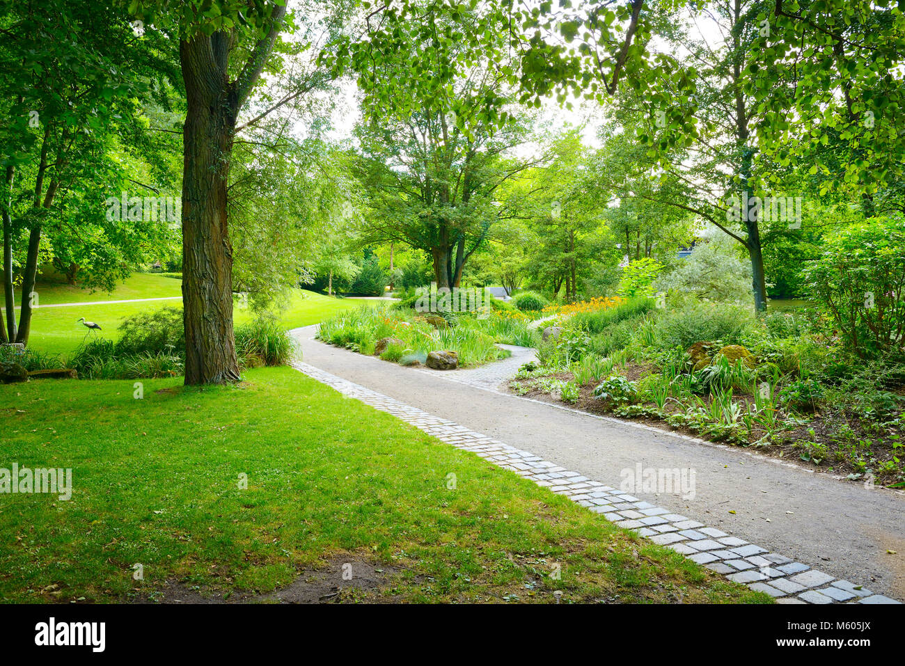 Walking paths in the park Stock Photo - Alamy