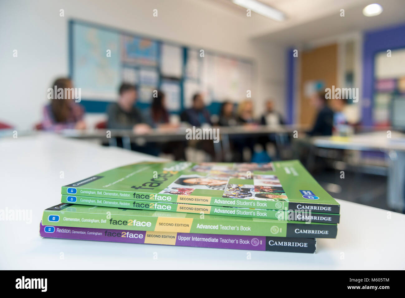 real overseas students learn english at college in the classroom and ...