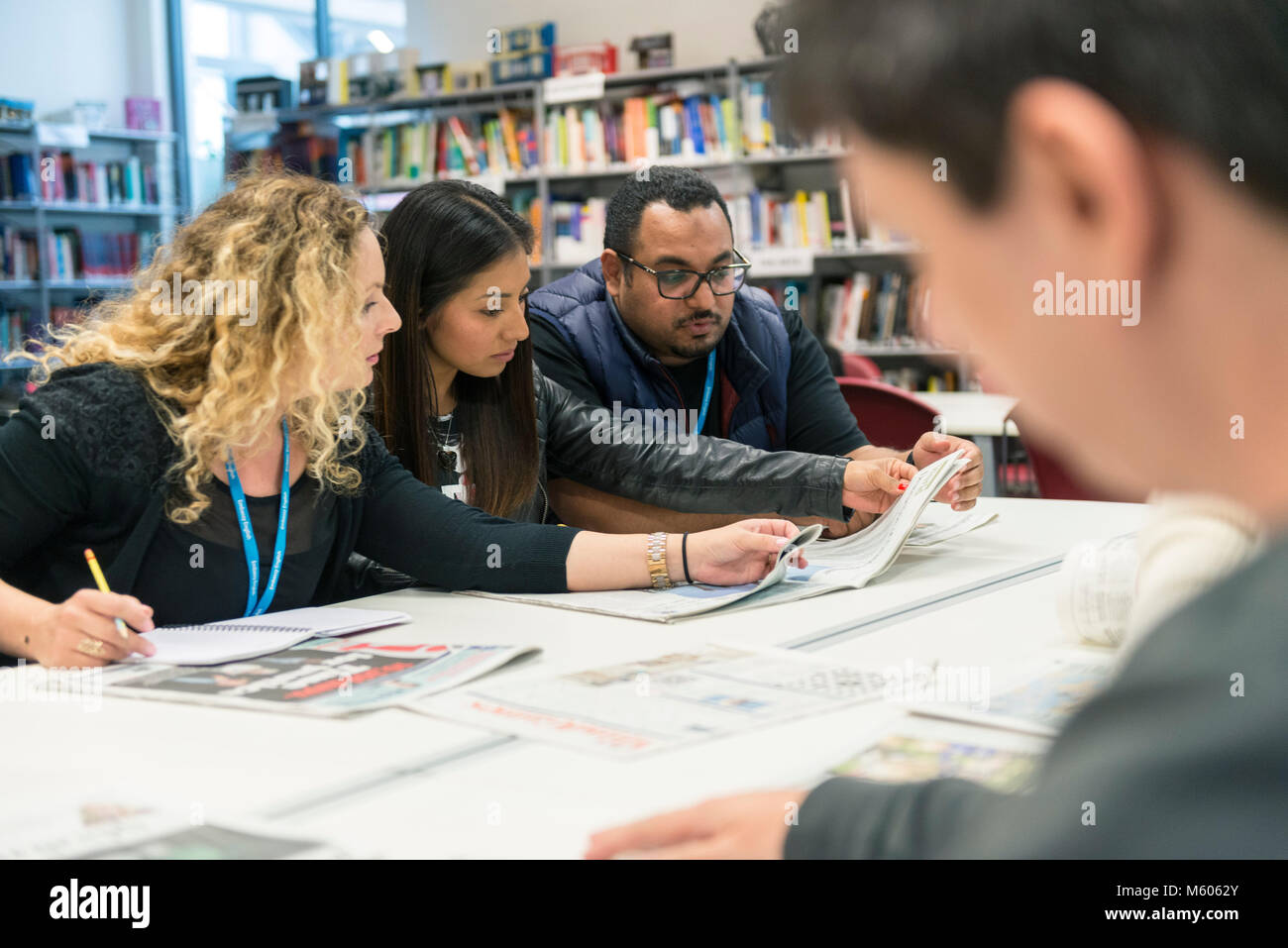 real overseas students learn english at college in the classroom and ...