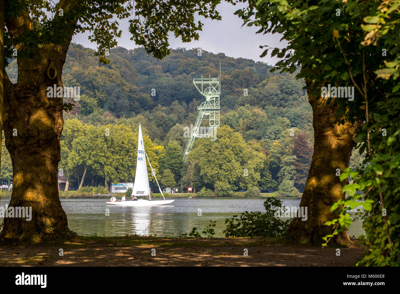 The Baldeneysee Lake, a reservoir of river Ruhr, in Essen, Germany ...