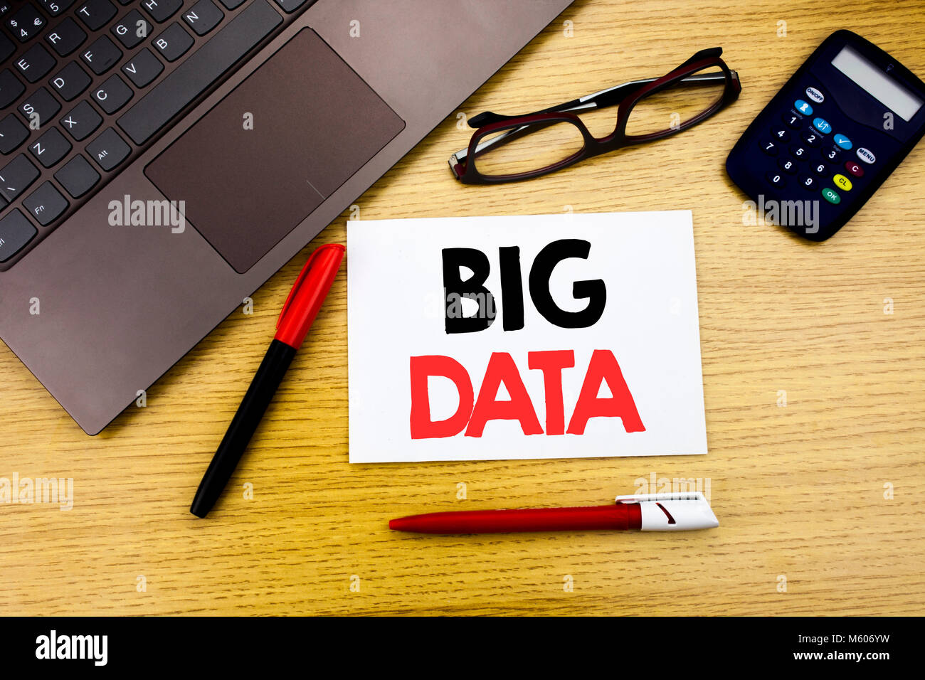 Handwritten text caption showing Big Data. Business concept writing for ...