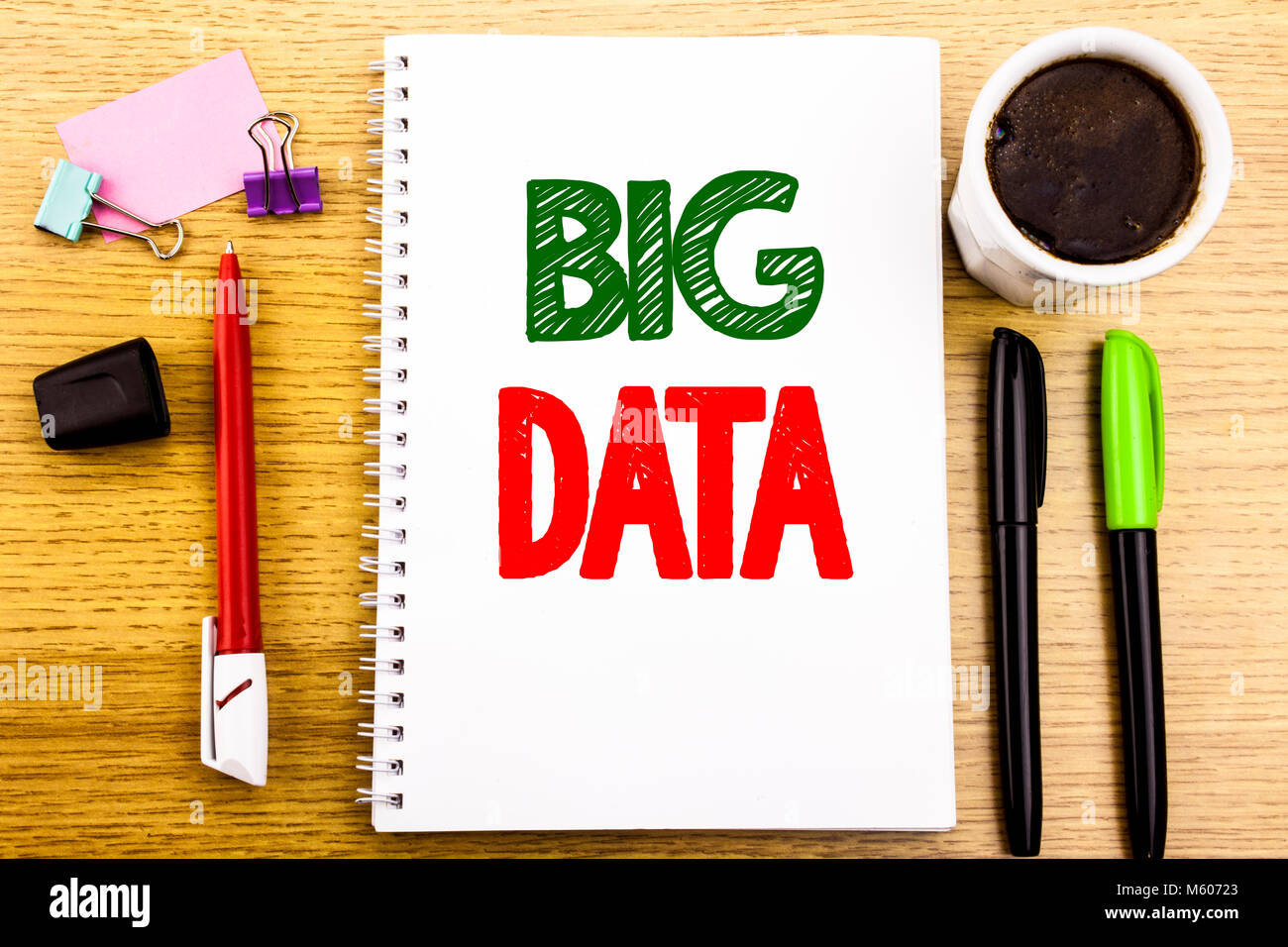 Hand writing text caption showing Big Data. Business concept for ...