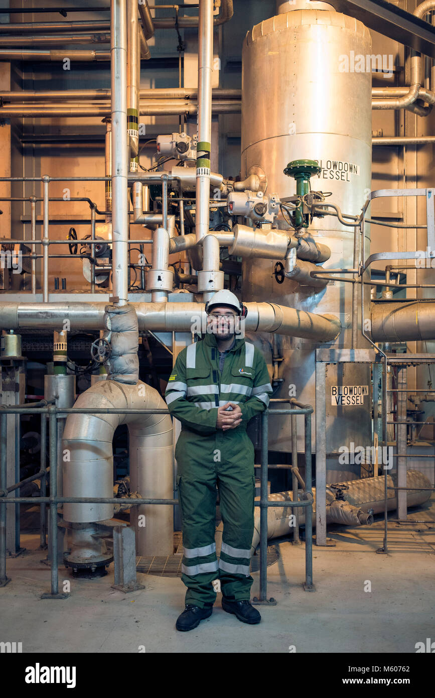 gas power station workers pose for a profile picture at shoreham power ...