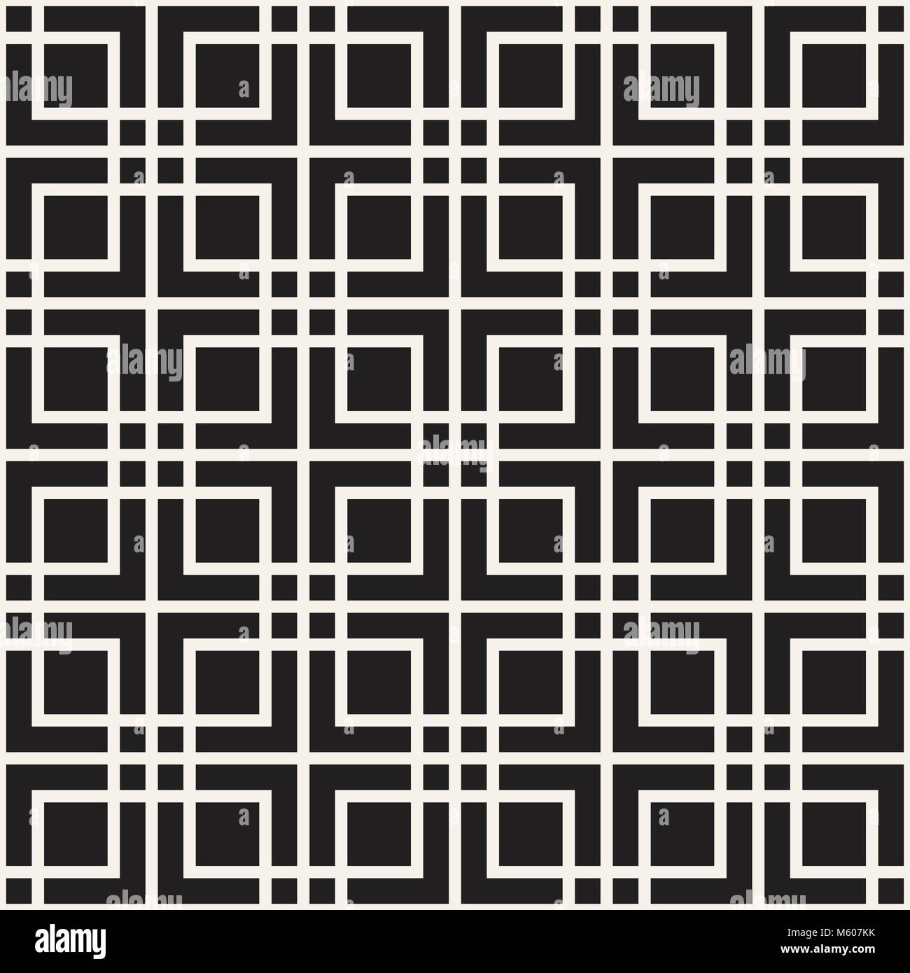 Vector seamless lattice pattern. Modern stylish texture with monochrome trellis. Repeating ...