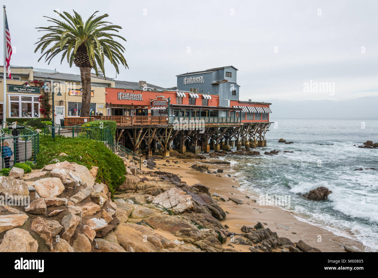 Cannery Row Mall and Beach, Monterey, California Stock Photo - Alamy