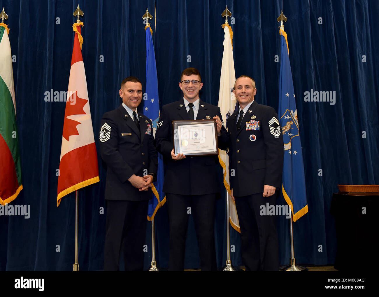 Senior Airman Alexander Goodwin from Fort Gordon, Ga., takes the ...