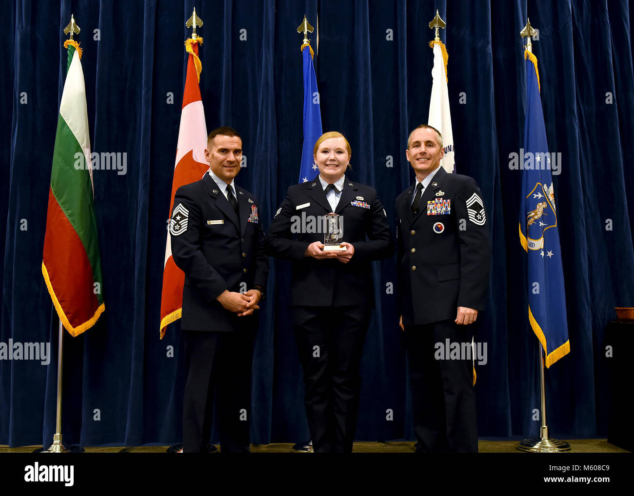 Senior Airman Rachel Stubbs from McGuire Air Force Base, N.J., takes ...