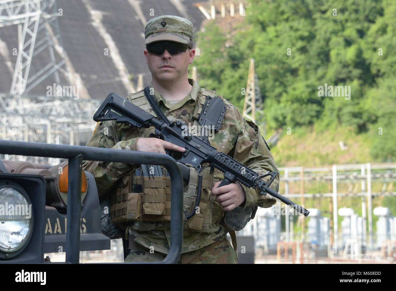 NC National Guard Spc. Andrew Vann of the 514th Military Police Company ...