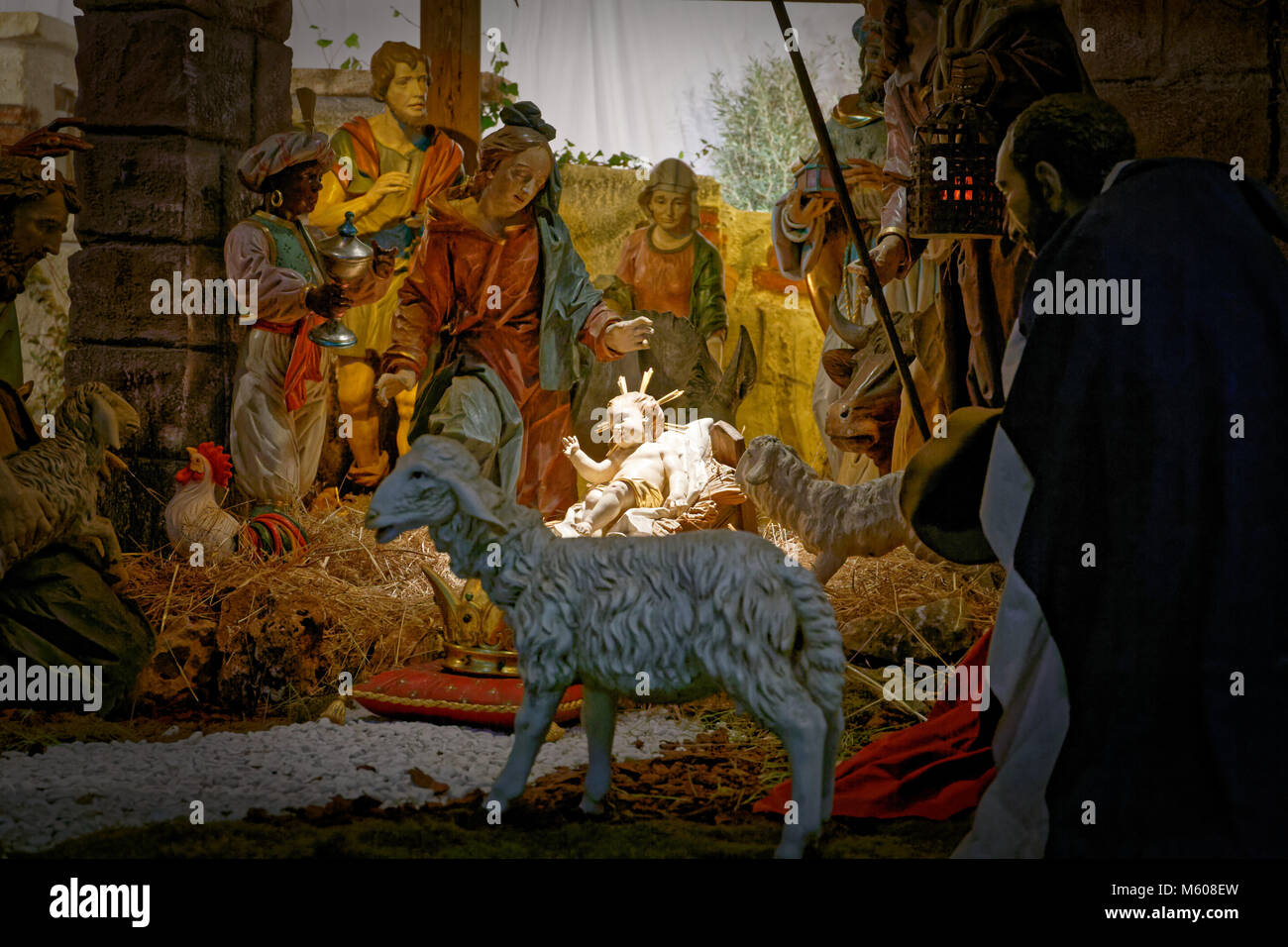 Nativity scene in basilica hi-res stock photography and images - Alamy