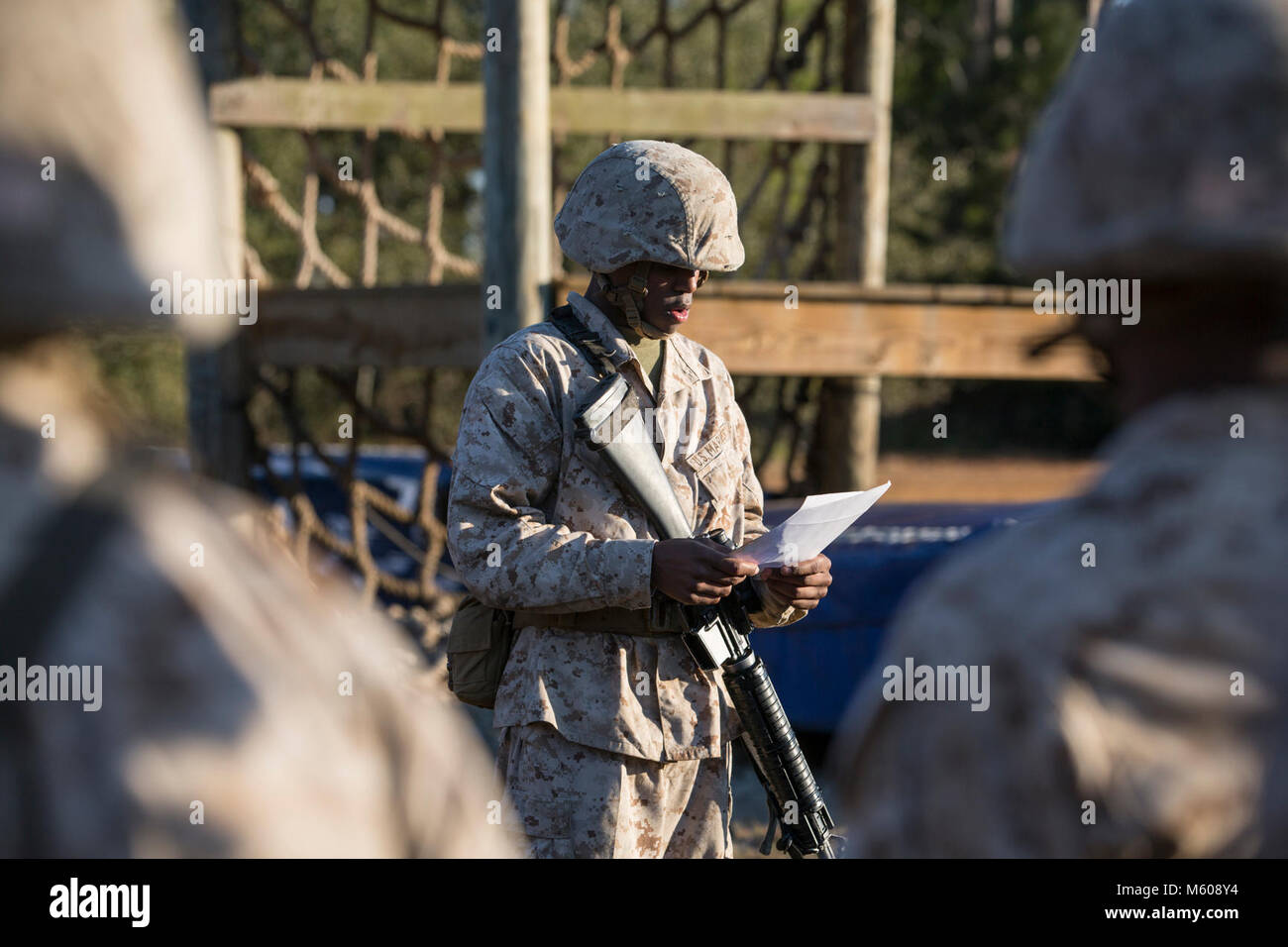 U.S. Marine Corps Rct. Kenley McLeoud with platoon 3009, Lima Company ...