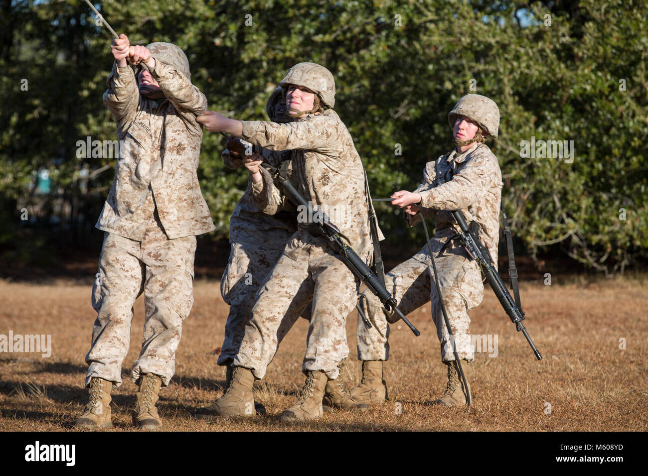 U.S. Marine Corps Recruits with platoon 3009, Lima Company, 3rd Recruit ...