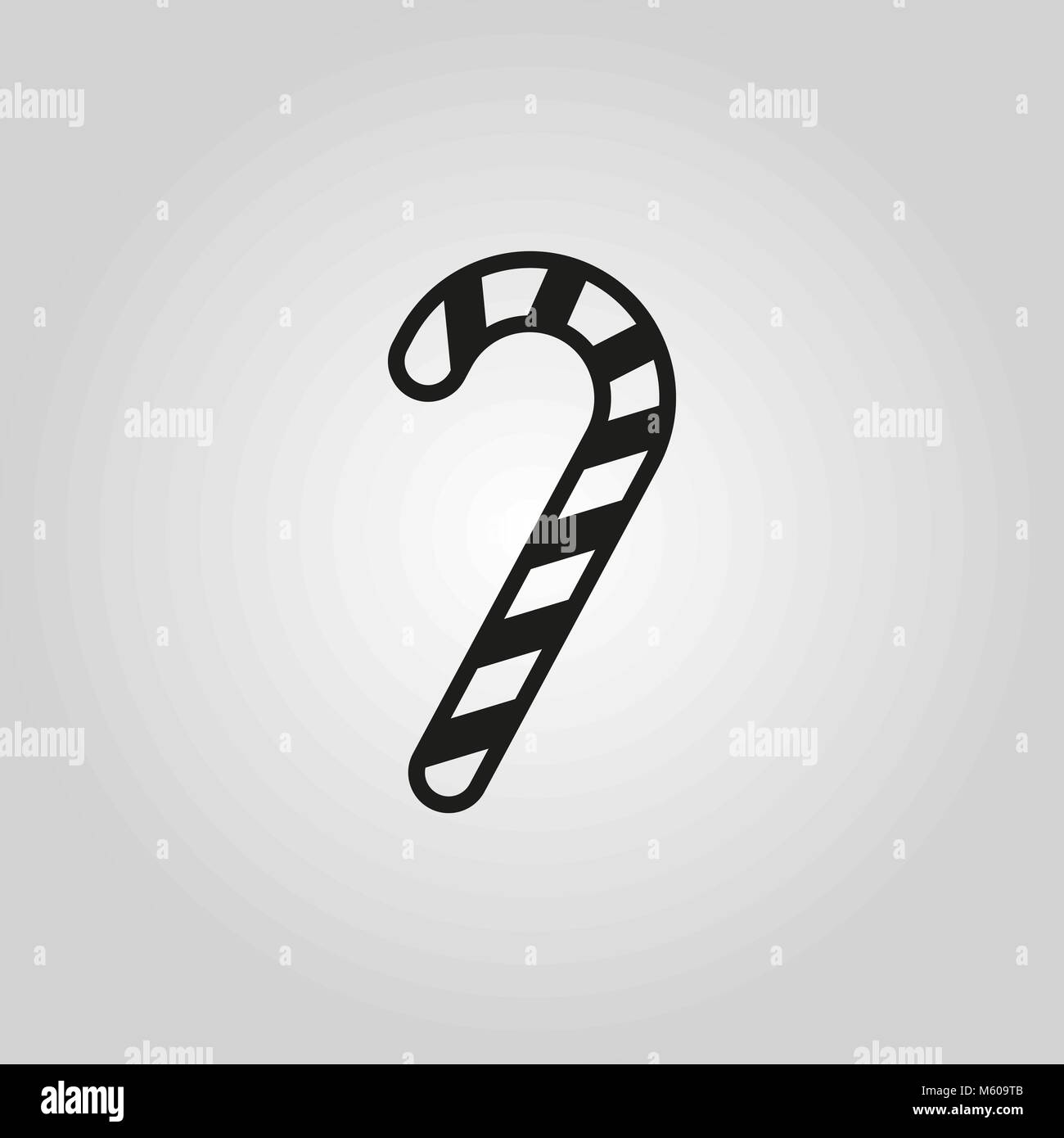 Candy cane icon. New year and xmas, christmas, winter symbol. Flat ...