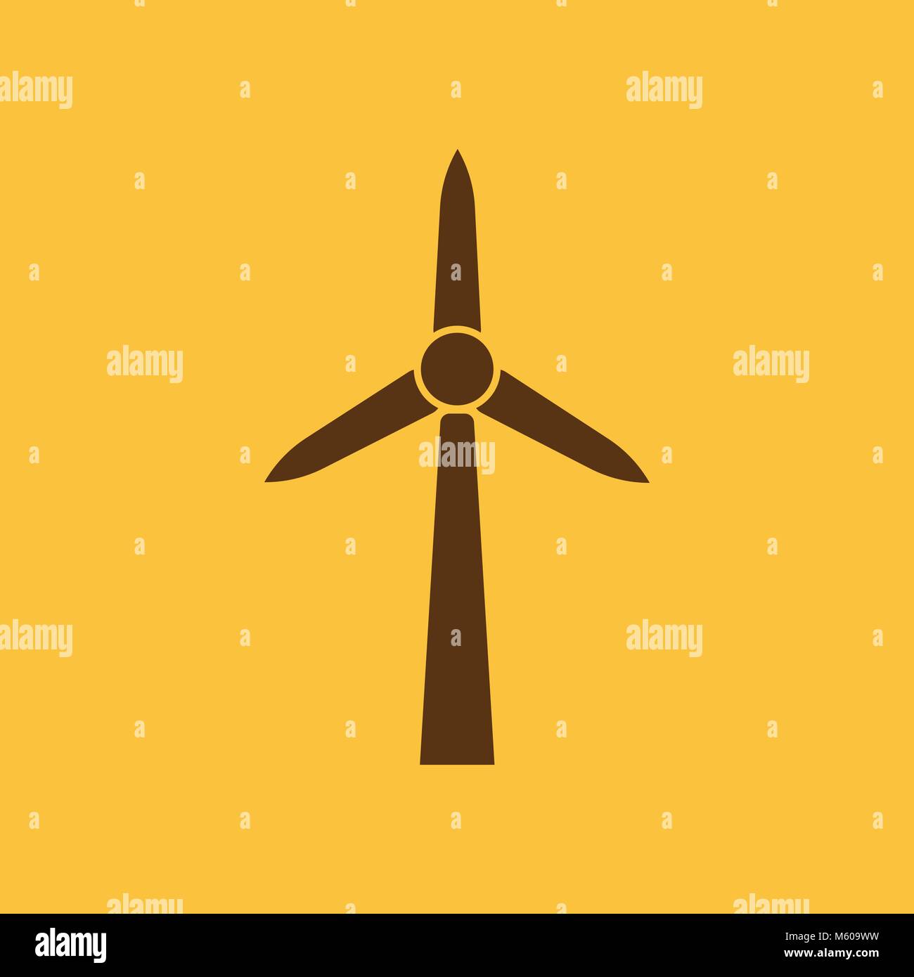 Windmill icon. Power and renewable, generator, ecology symbol. Flat ...