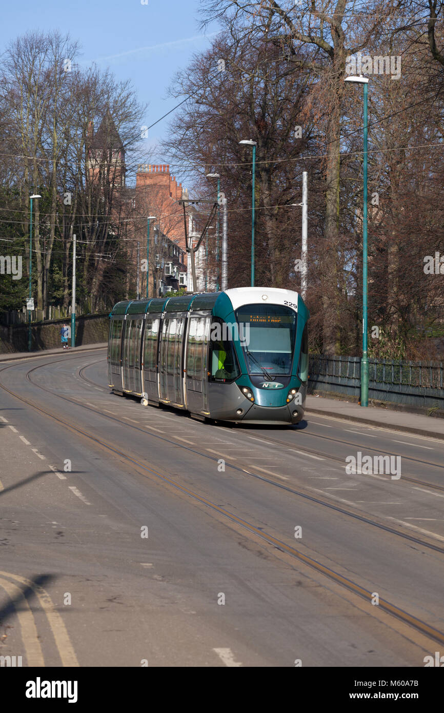 Nottingham express transit Alstom Citidas tram 229 Viv Anderson MBE on ...