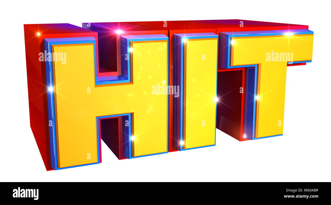 Colorful Hit Logo - 3d illustration Stock Photo - Alamy