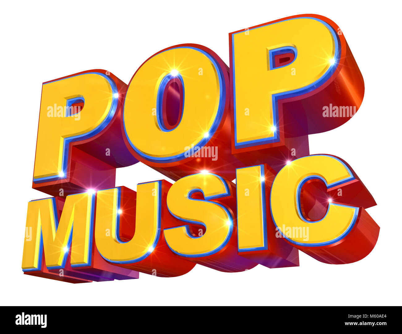 Colorful Pop Music Logo - 3d illustration Stock Photo - Alamy