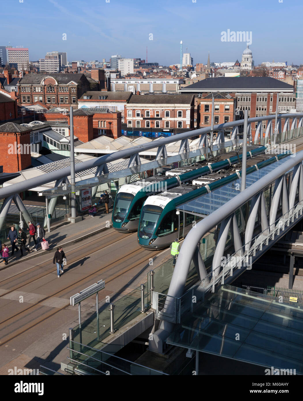 Nottingham railway station Nottingham express transit Alstom Citidas ...