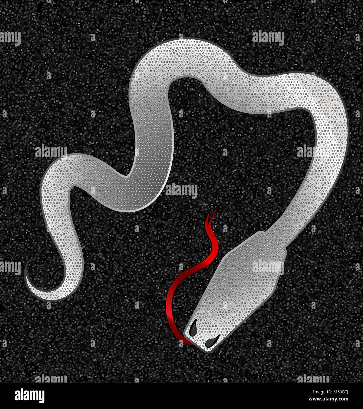 Snake silhouette black and white hi-res stock photography and images ...