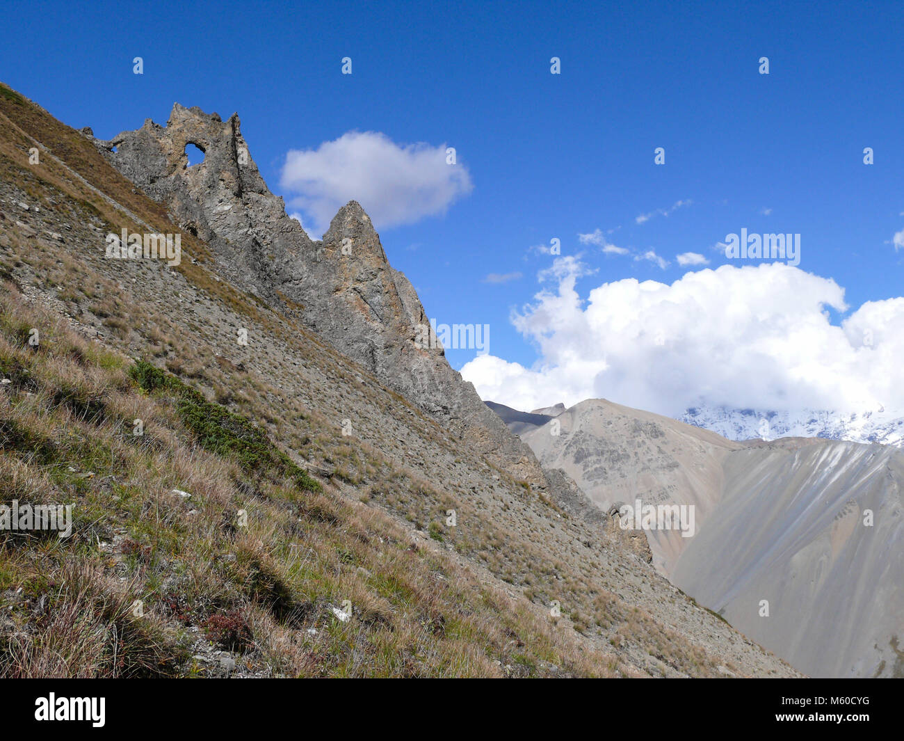 An interesting rock formation by the path to the Tilicho lake ...