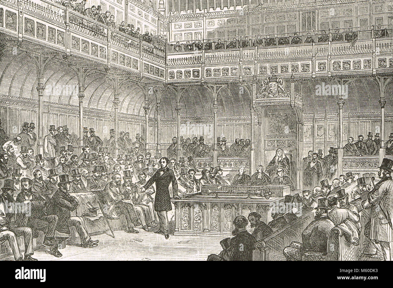 Benjamin Disraeli introducing the Reform bill of 1867. The ...