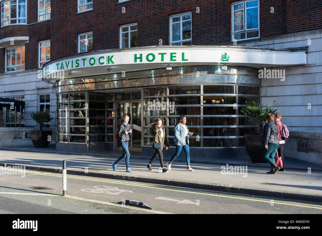 Entrance to the Tavistock Hotel, Tavistock Square, Bloomsbury, London ...