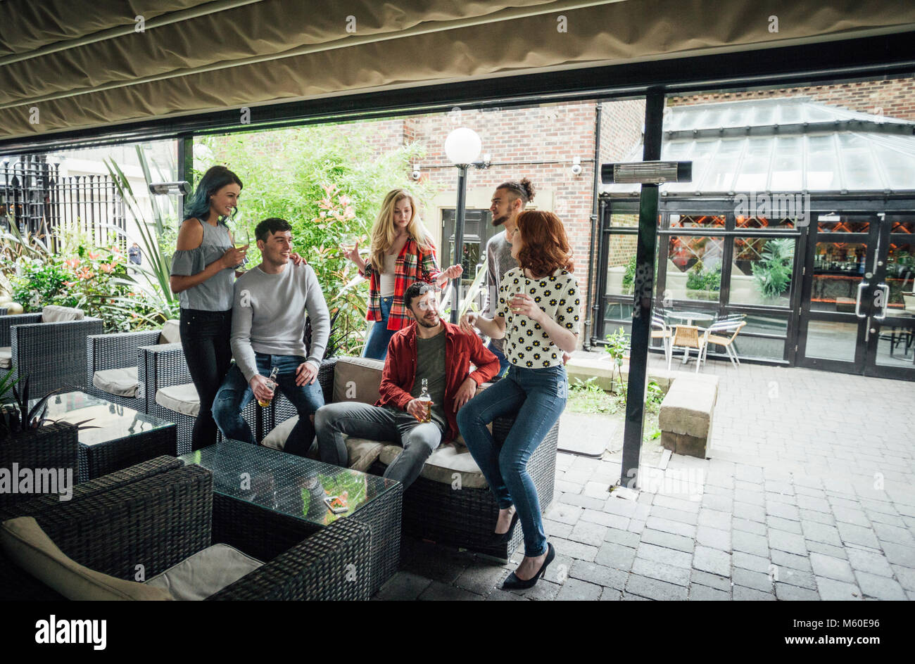 Bar courtyard hi-res stock photography and images - Alamy
