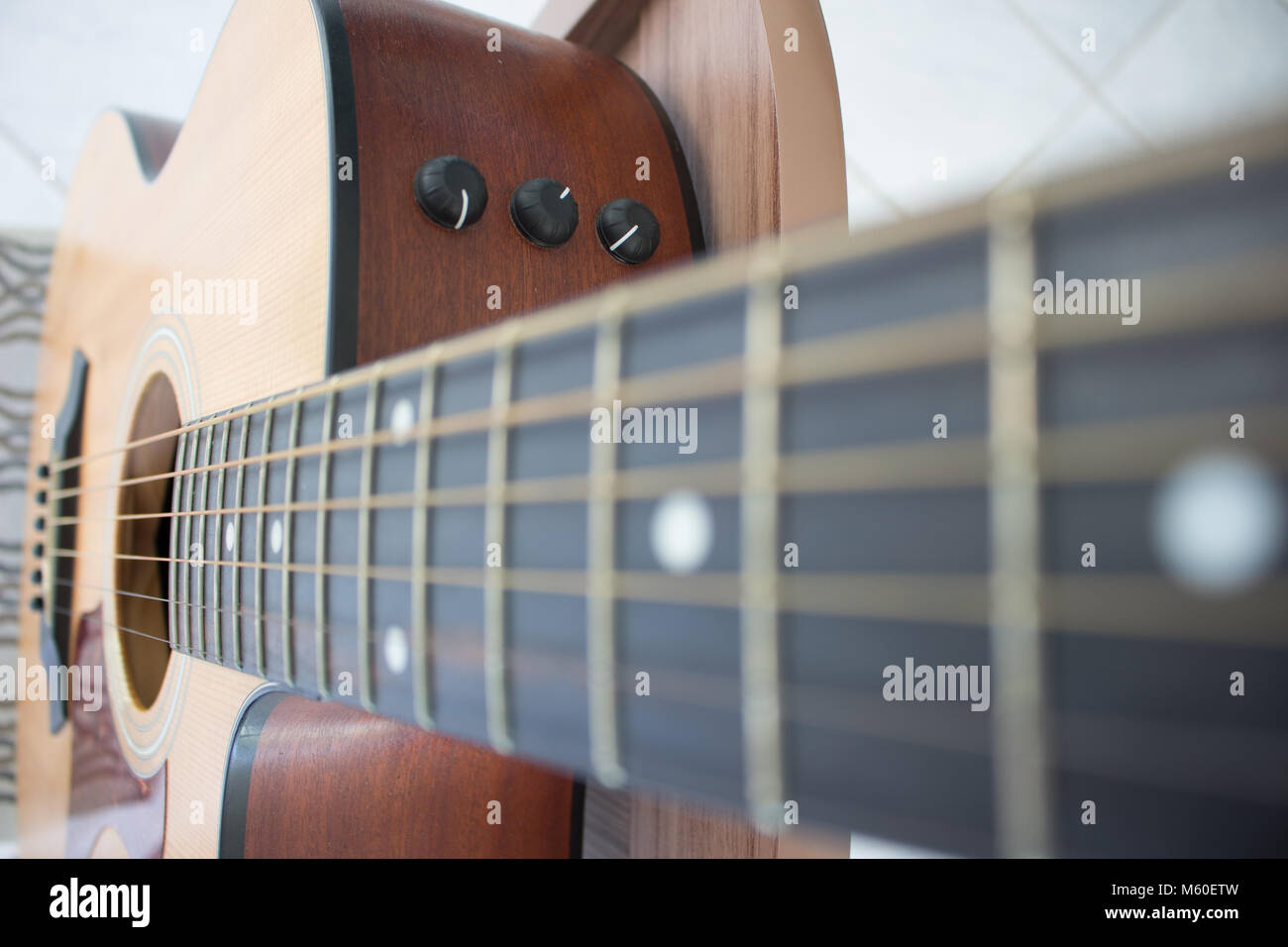 Black yellow guitar strings hi-res stock photography and images - Alamy