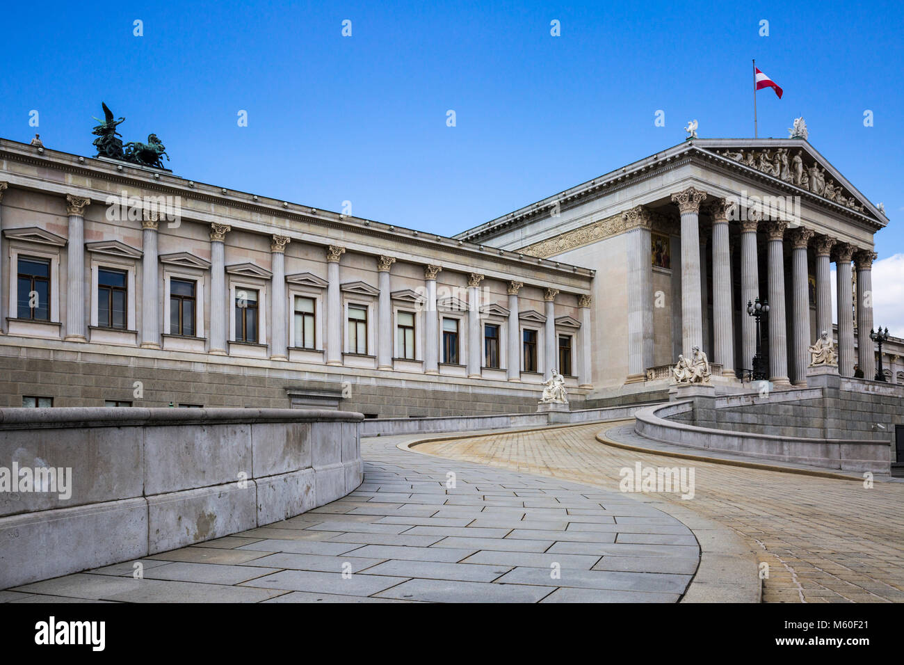 The Austrian Parliament Building, Ringstrasse, Vienna, Austria Stock ...
